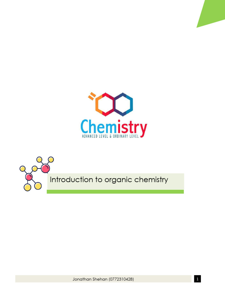 Introduction To Organic Chemistry - OL | PDF