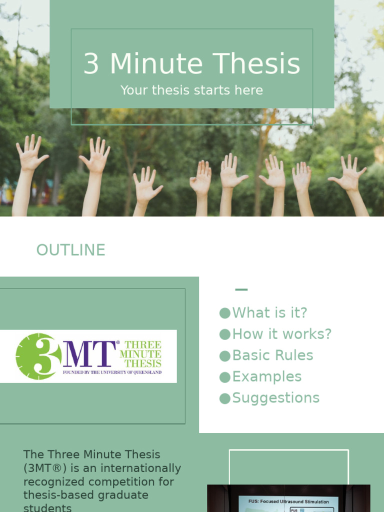 Three Minute Thesis Overview and Tips | PDF | Public Speaking ...