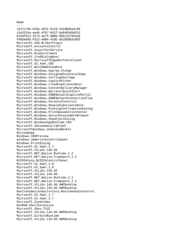 Microsoft App and Service List | PDF | Extensible Application Markup Language | Microsoft
