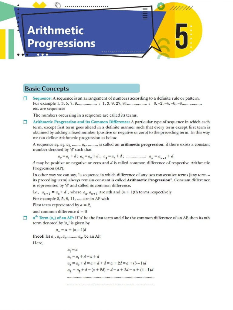 ARITHMETIC PROGRESSION WS1 | PDF