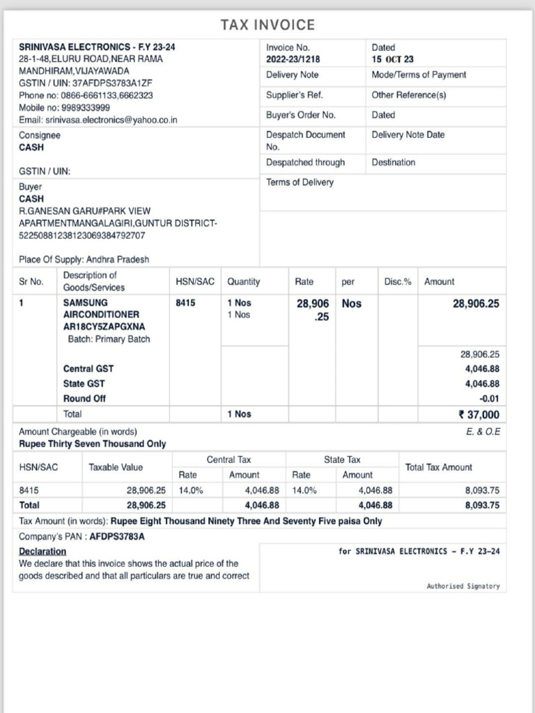 Ac Bill | PDF