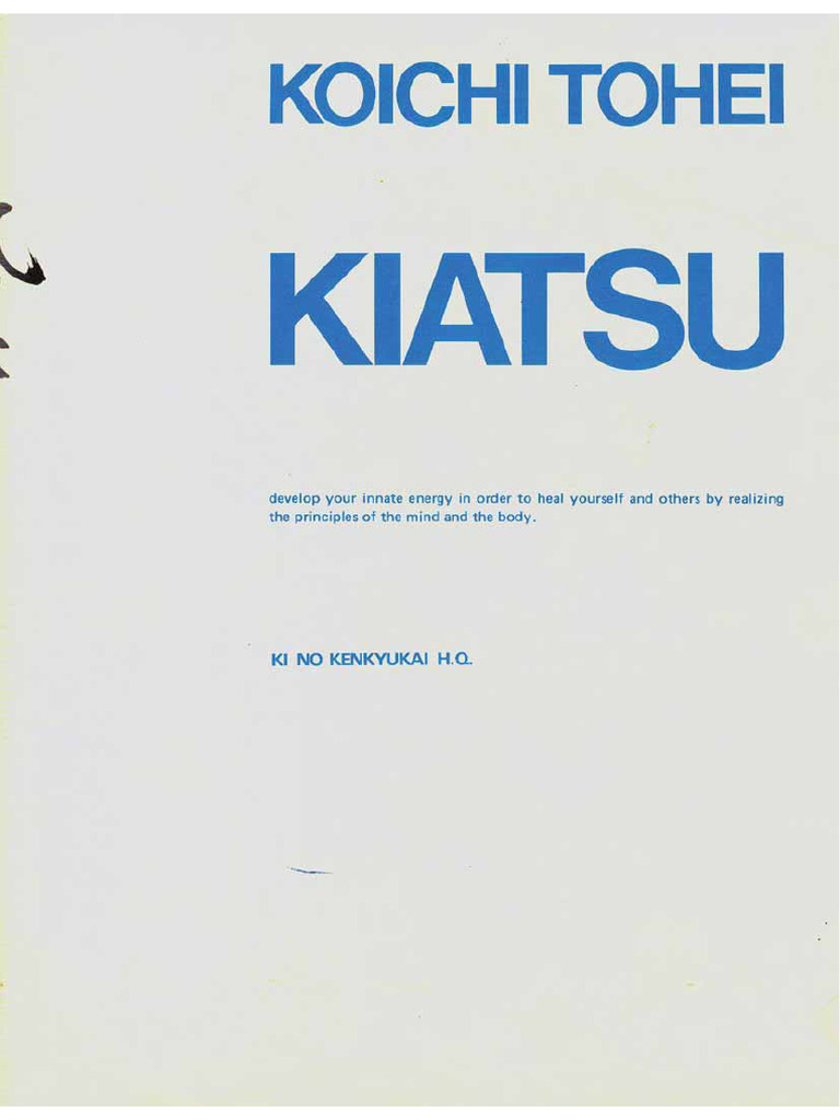 Kiatsu (Koichi Tohei) | PDF