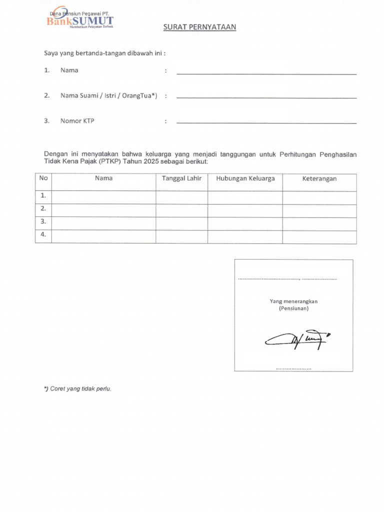 Surat Pernyataan Minarni | PDF