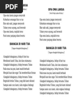 Lirik Mars Lansia: Masa Tua Bahagia | PDF