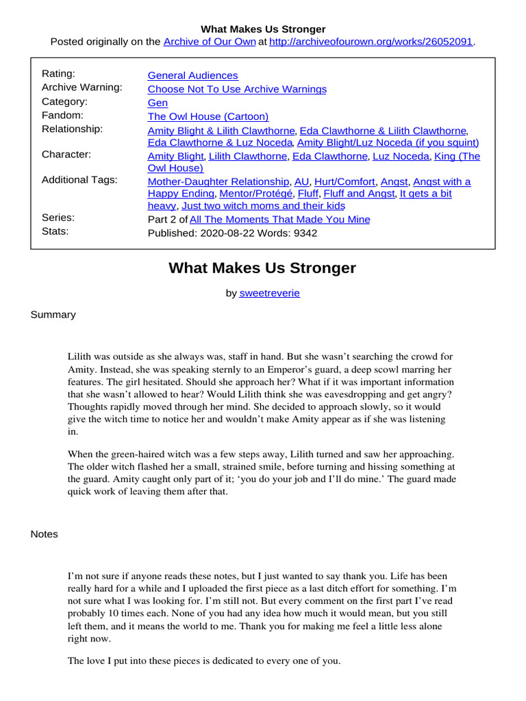 What Makes Us Stronger | PDF