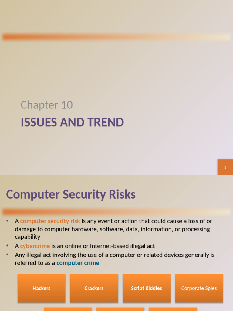 Chapter10 Issuesandtrend | PDF | Denial Of Service Attack | Security