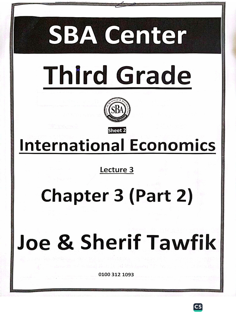 CH 3 P 2 Inter. Eco. Dr. Sherif | PDF