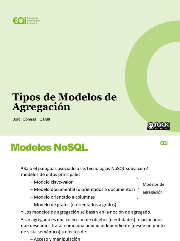 3_Modelos de Agregacion(Tipos) | PDF | Bases de datos | No Sql