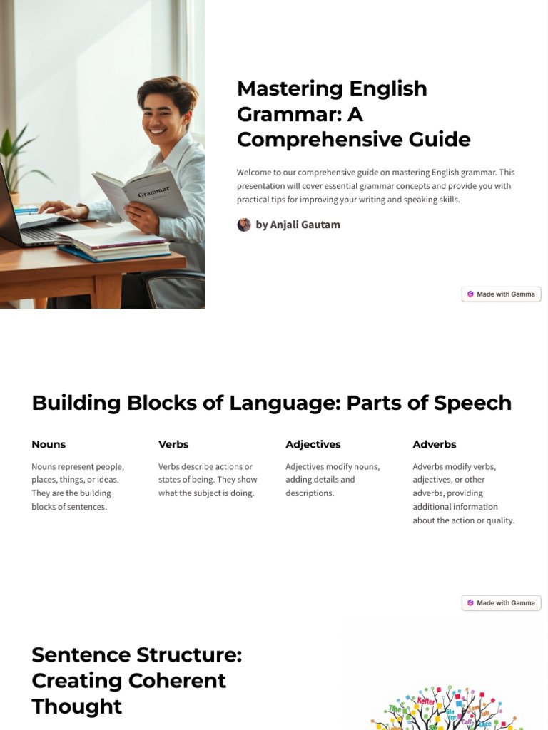 Mastering English Grammar a Comprehensive Guide | PDF | Verb | English ...