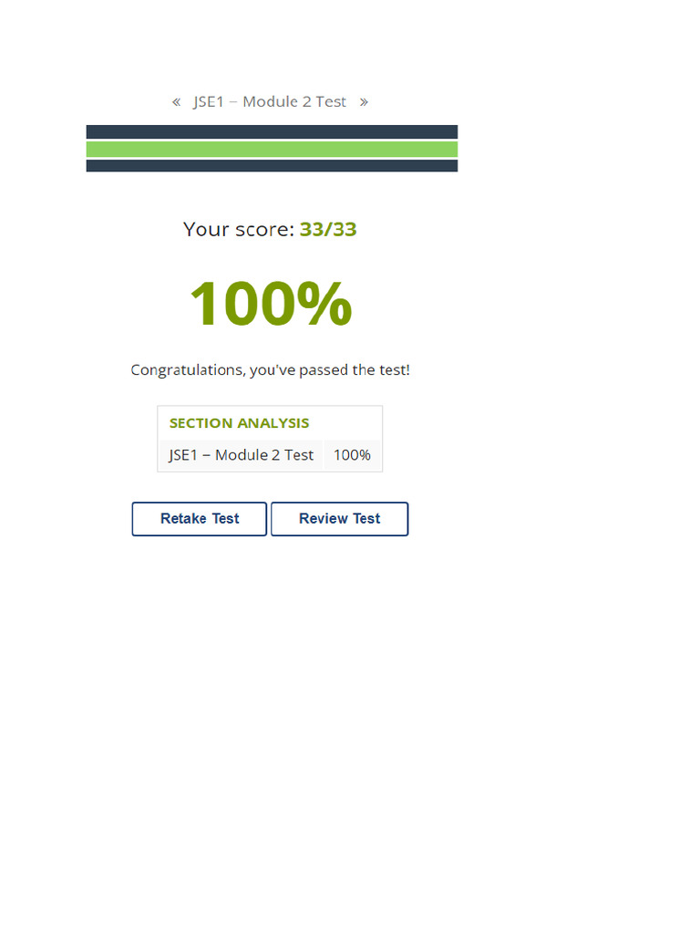 Jse - Module 2 Test | PDF