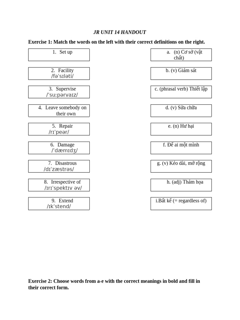 JR Unit 14 Handout | PDF