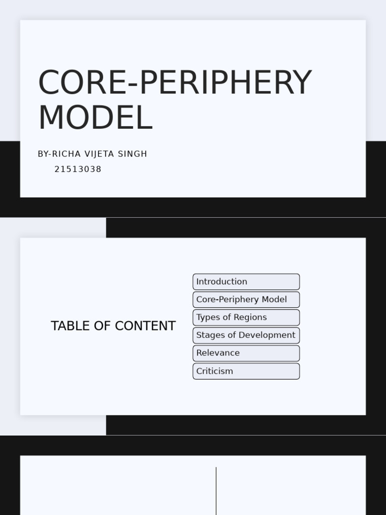 Core-Periphery Model | PDF | Innovation | Labour Economics