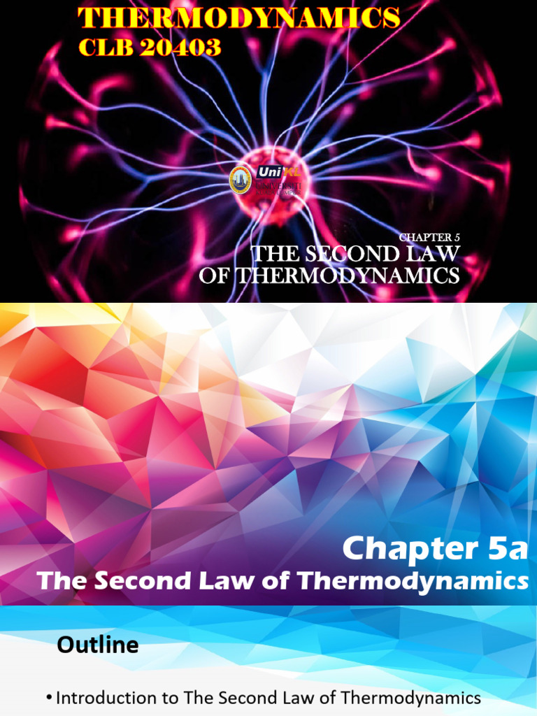 CHAPTER 5 - SECOND LAW OF THERMODYNAMICS 1 | PDF | Second Law Of ...