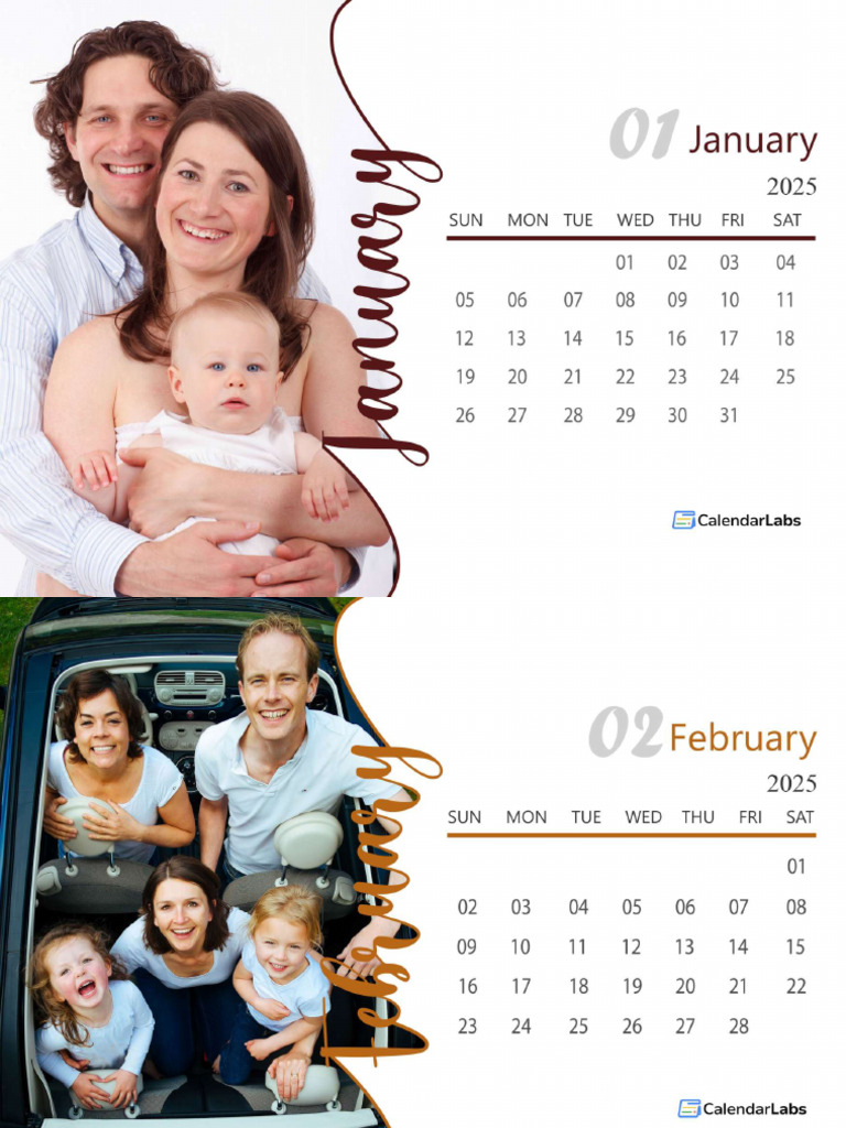 2025 Landscape Printable Photo Calendar | PDF