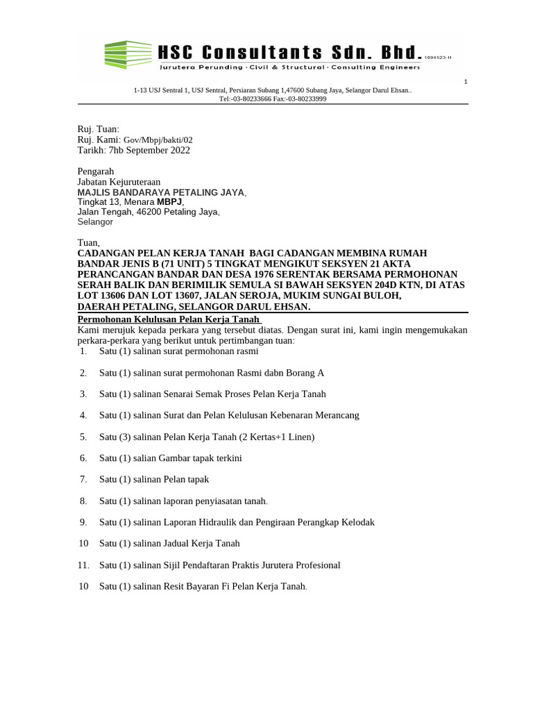 Surat Rasmi Permohonan-Engineering (2) | PDF