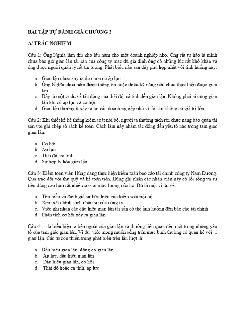 Bai Tap Chuong 2 | PDF