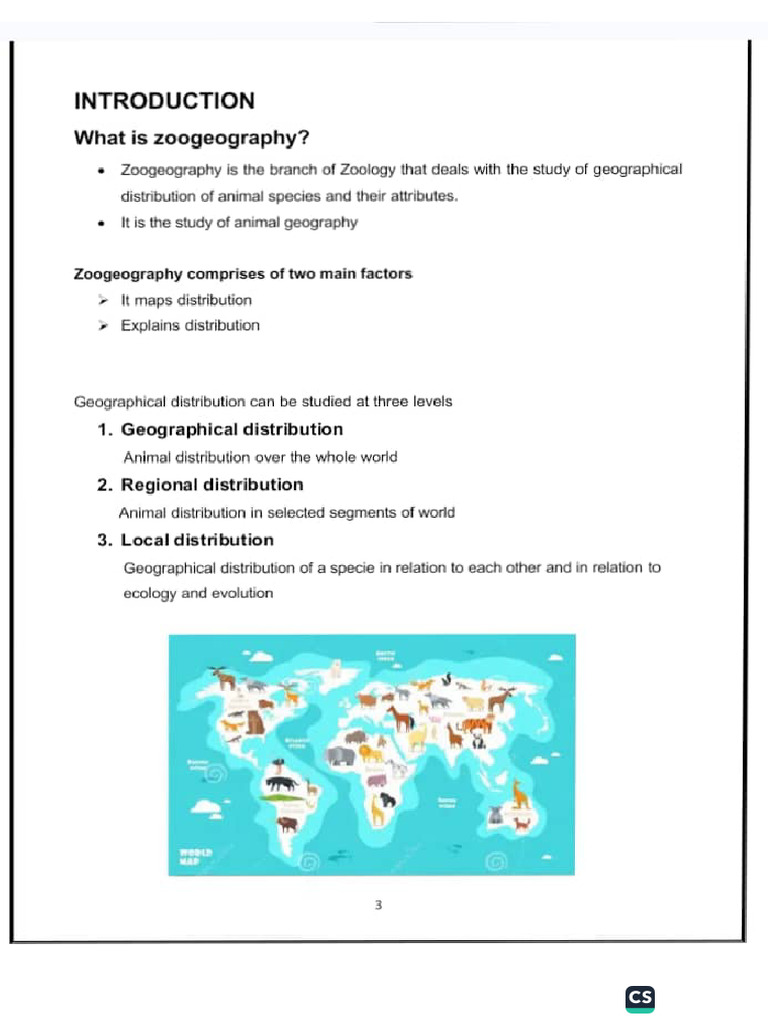 Branches of Zoogeography | PDF