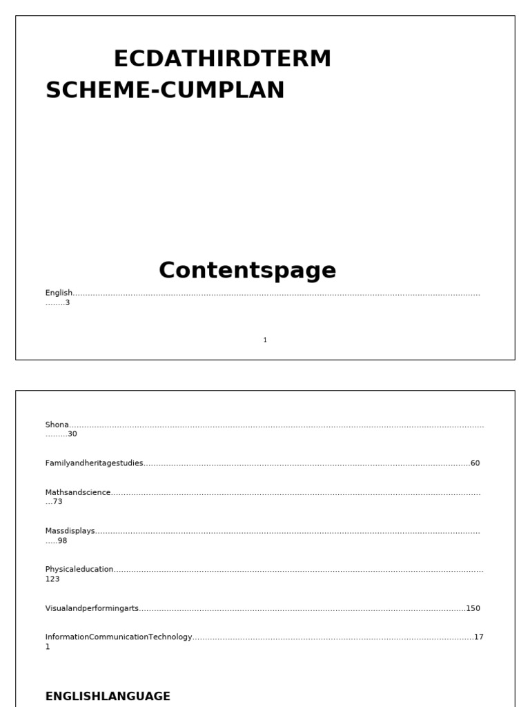 Ecd A 3rd Term Scheme-Cum-1 | PDF