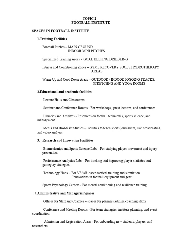 Thesis Football Instiute | PDF