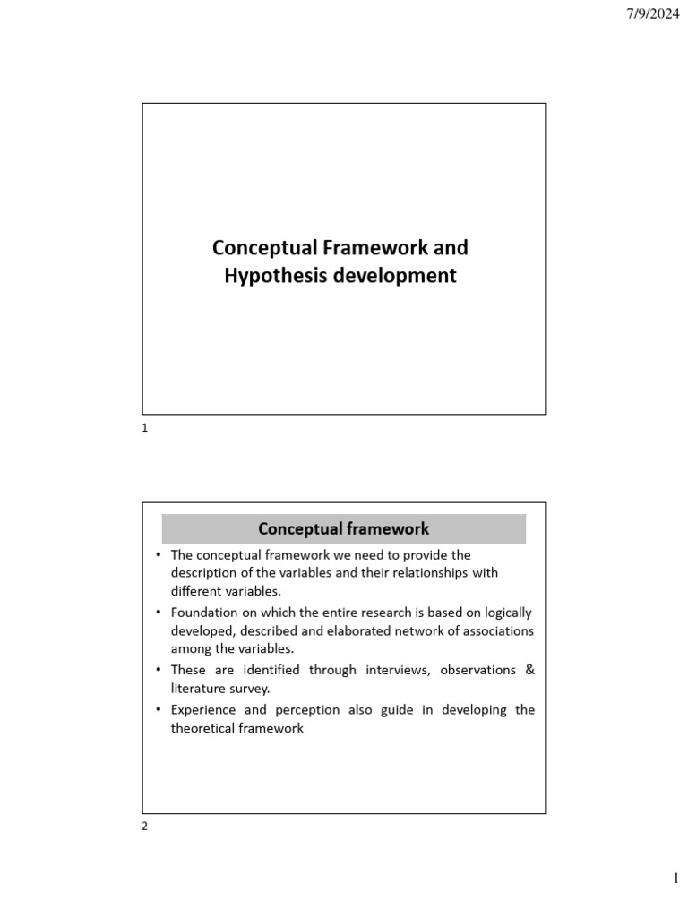 8 Variables Conceptual Framework and Hypothesis Testing | PDF ...