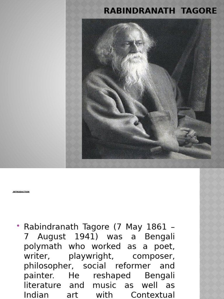 Rabindranath Tagore (Author) | PDF | Rabindranath Tagore