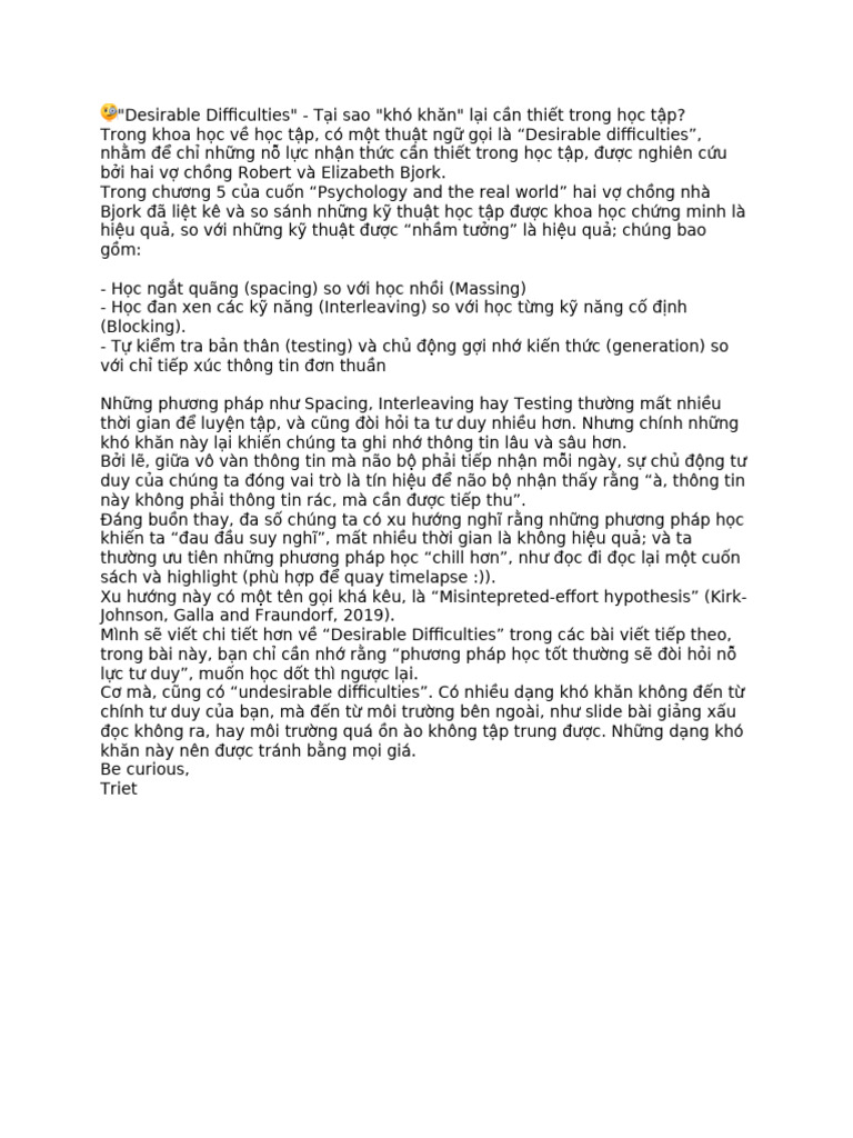 Desirable Difficulties | PDF