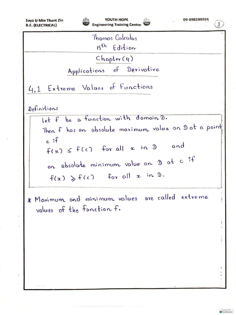 I BE Maths Sem 1 Chap 4 | PDF