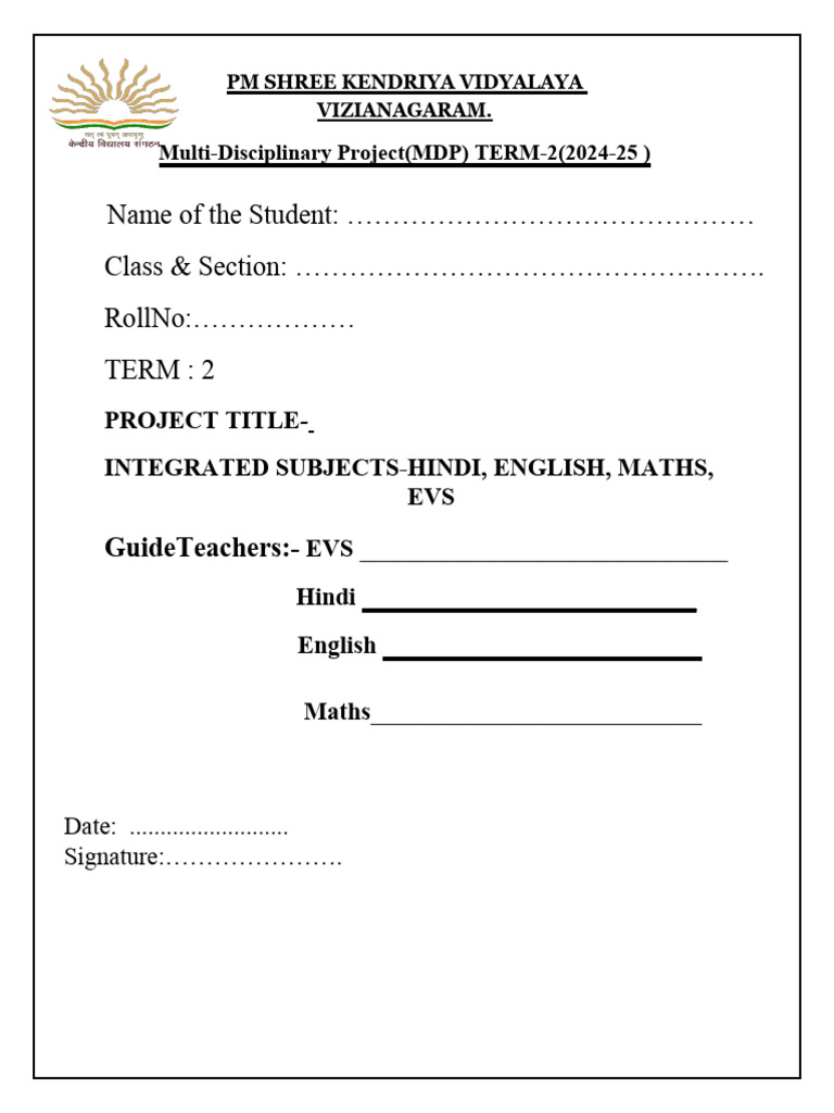MDP 2024: Integrated Project Themes | PDF