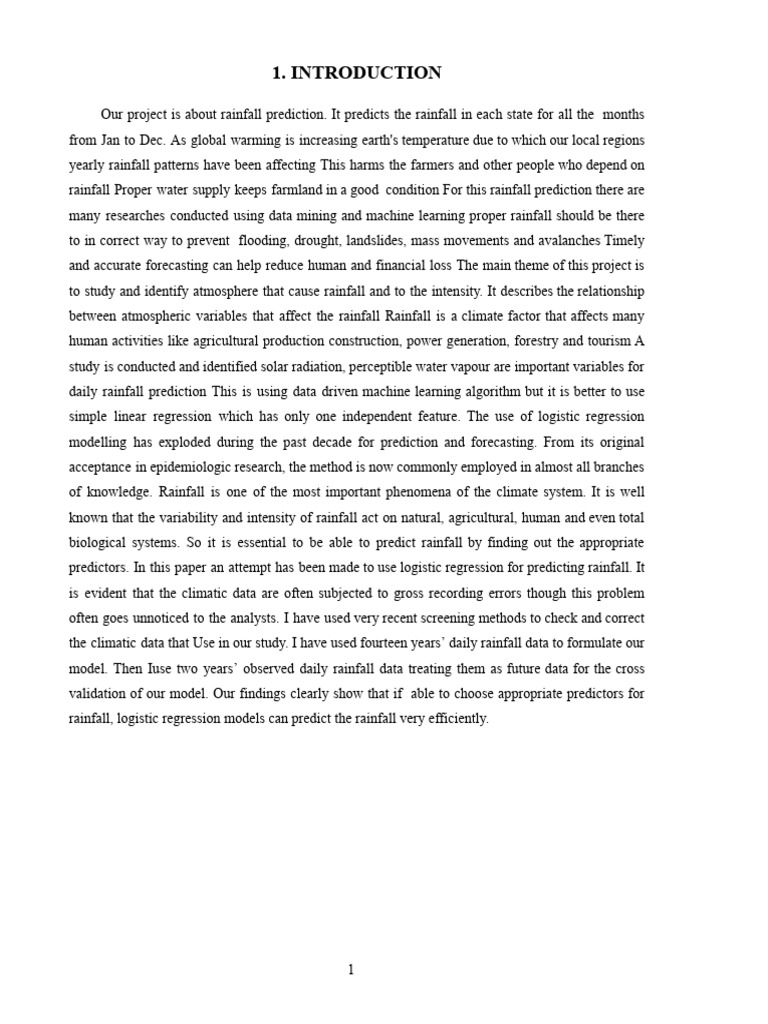 Rainfall Prediction Using Machine Learning | PDF | Linear Regression ...