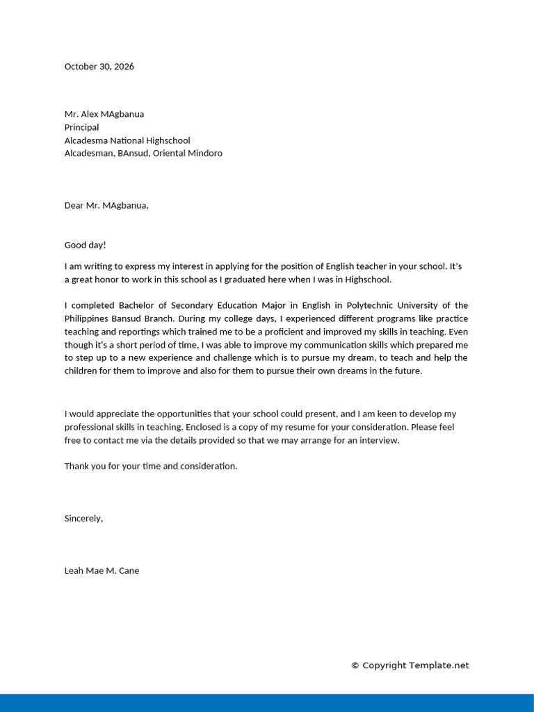 Application Letter for Any Positions Without Experience | PDF