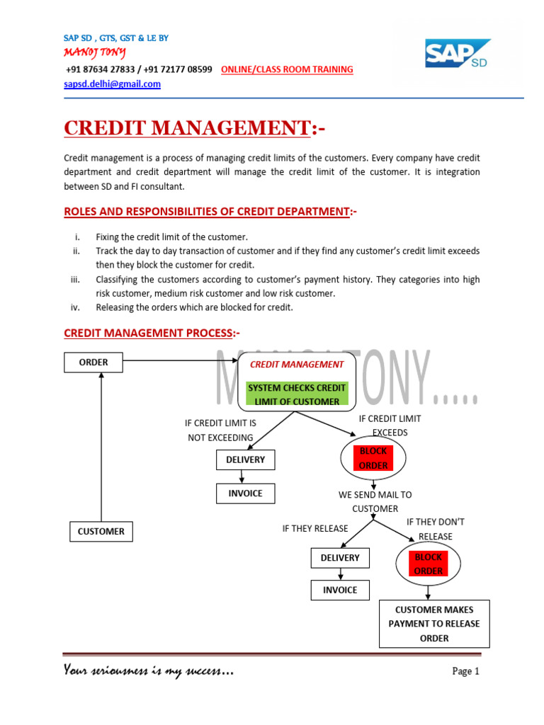 Credit Management | PDF | Invoice