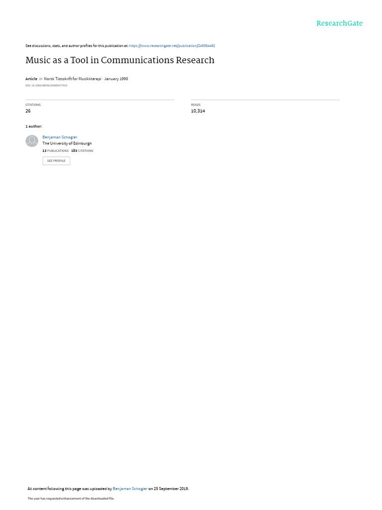 Music As Communication Tools | PDF | Communication | Rhythm