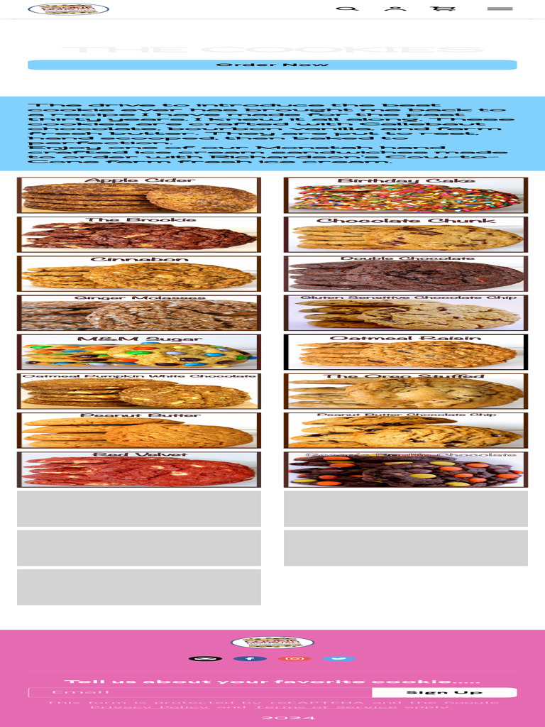 Cookie Monstah Menu Overview | PDF