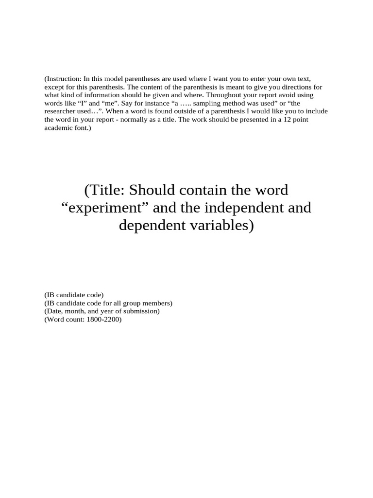 Template | PDF | Experiment | Theory