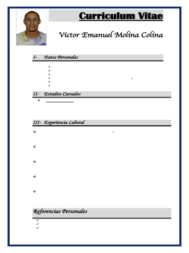 Víctor Emanuel Molina Colina CV | PDF