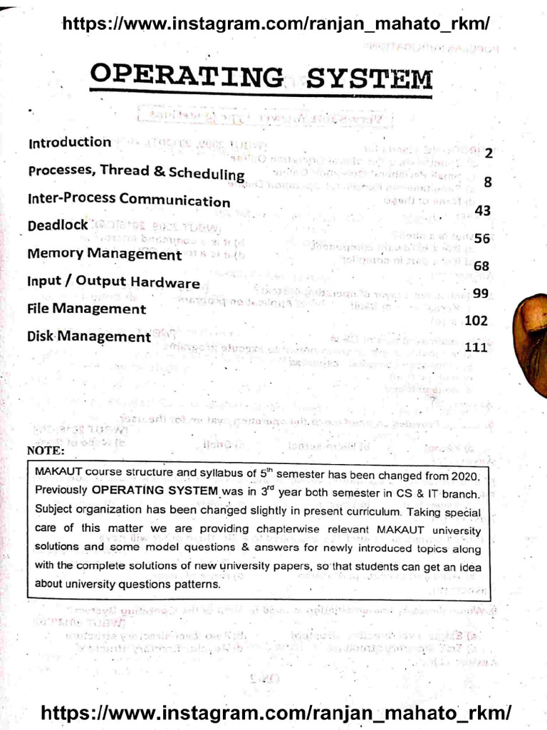 Os 5th Sem 2024 Organizer | PDF