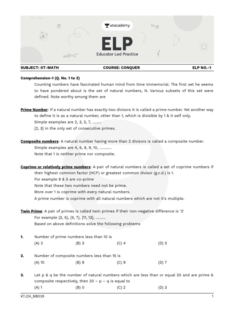 ELP-1_to_10__1723710127222 | PDF | Numbers | Rational Number