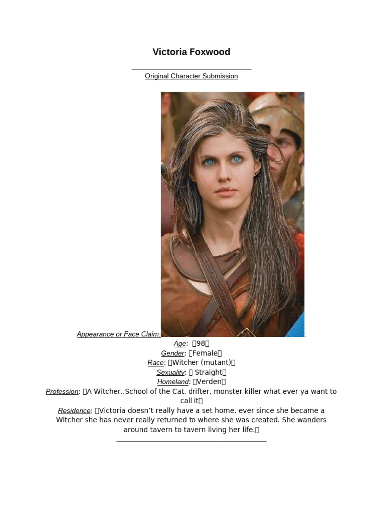 The Witcher OC1 | PDF