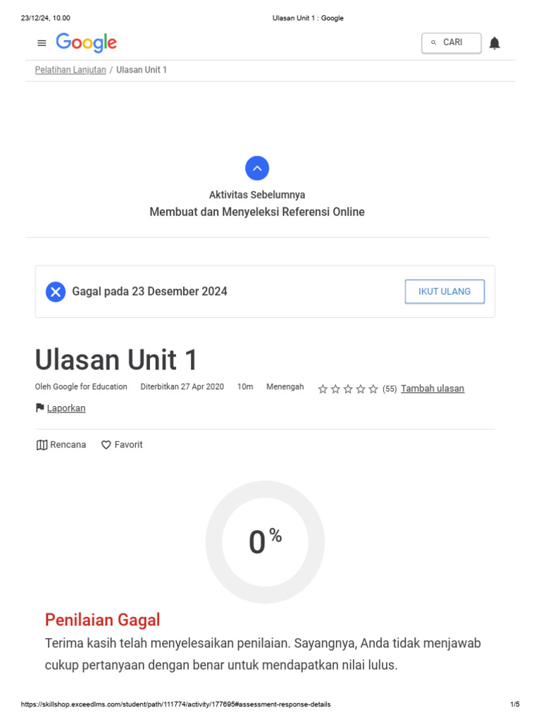 Ulasan Unit 1 - Google | PDF