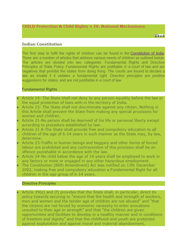 CHILD Protection and Rights - Compressed | PDF | Children's Rights ...