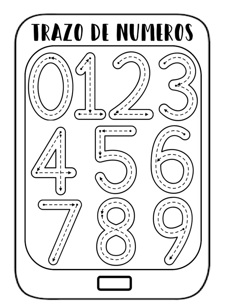 Trazo de Numeros - Formato | PDF