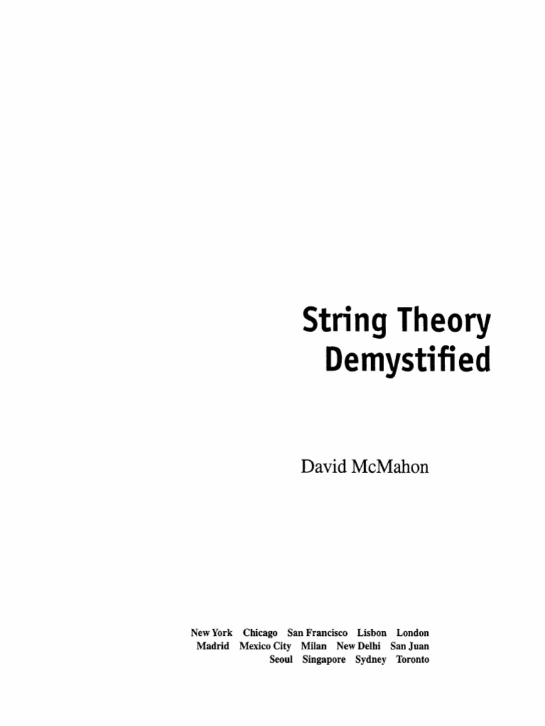 Theory Demystified: String | PDF | String Theory | Applied Mathematics