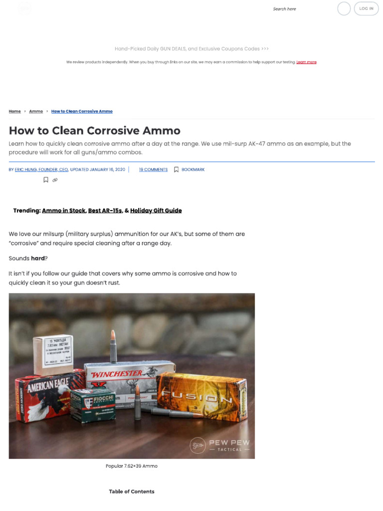 How to Clean Corrosive Ammo | PDF