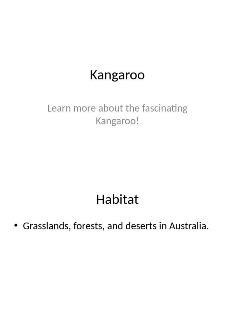 Kangaroo Overview and Types Chart | PDF