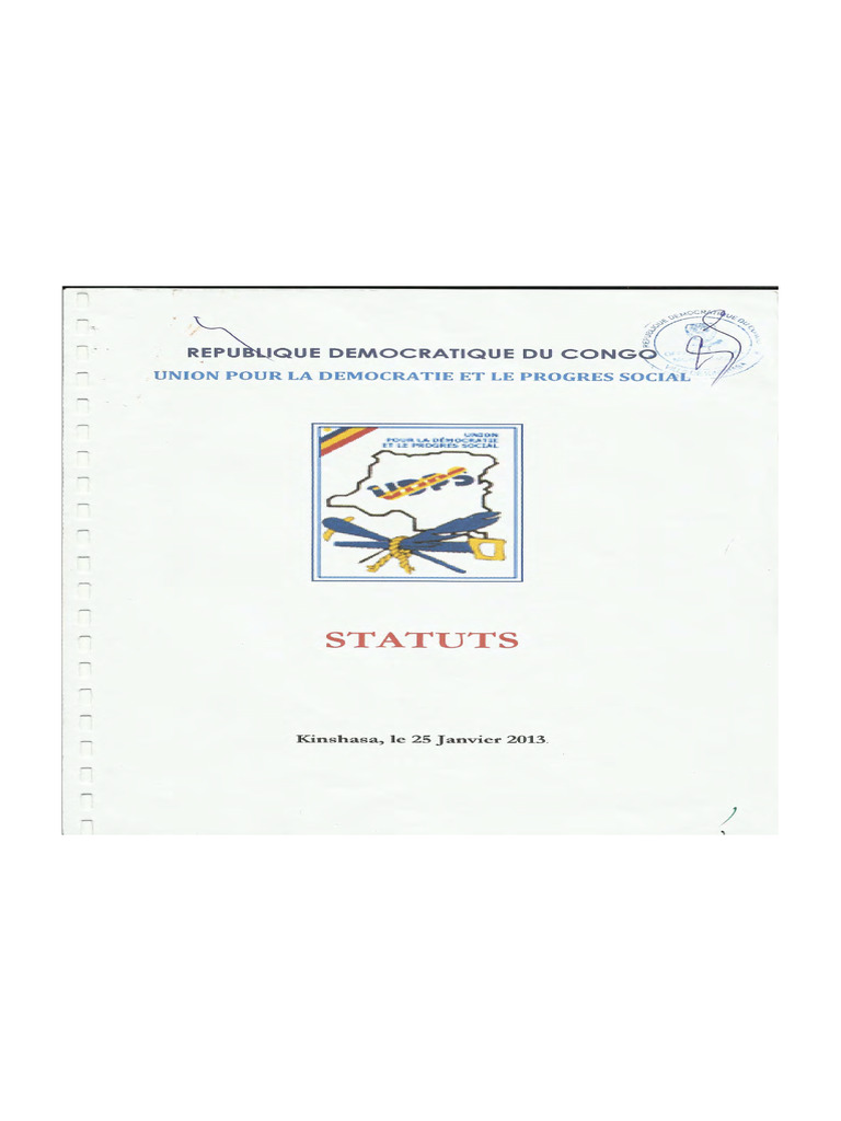 Statuts UDPS | PDF