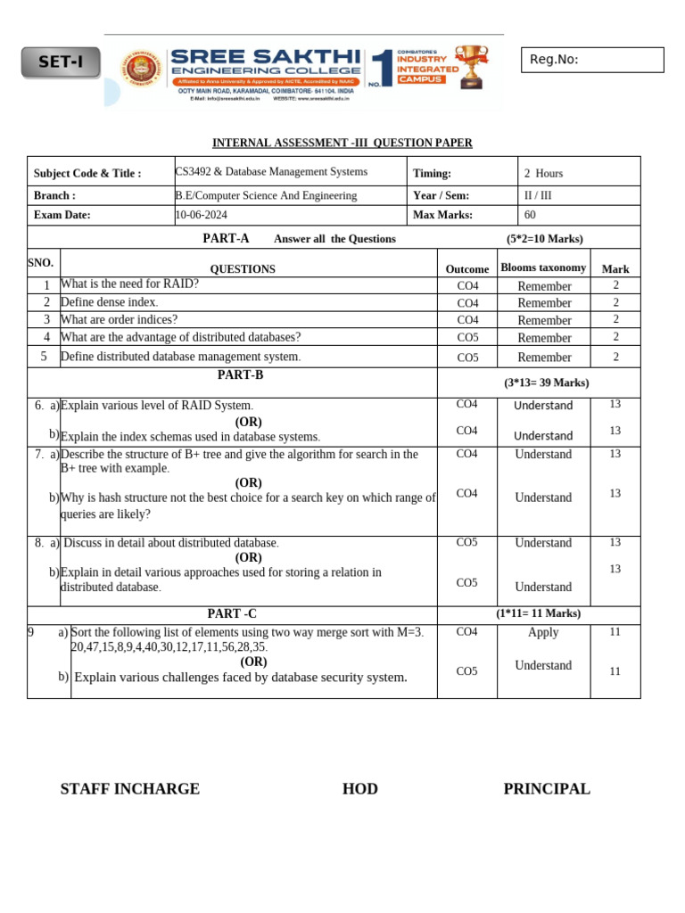 IA3 DBMS Set1 | PDF | Databases | Applied Mathematics IA3 DBMS Set1 | PDF | Databases | Applied Mathematics