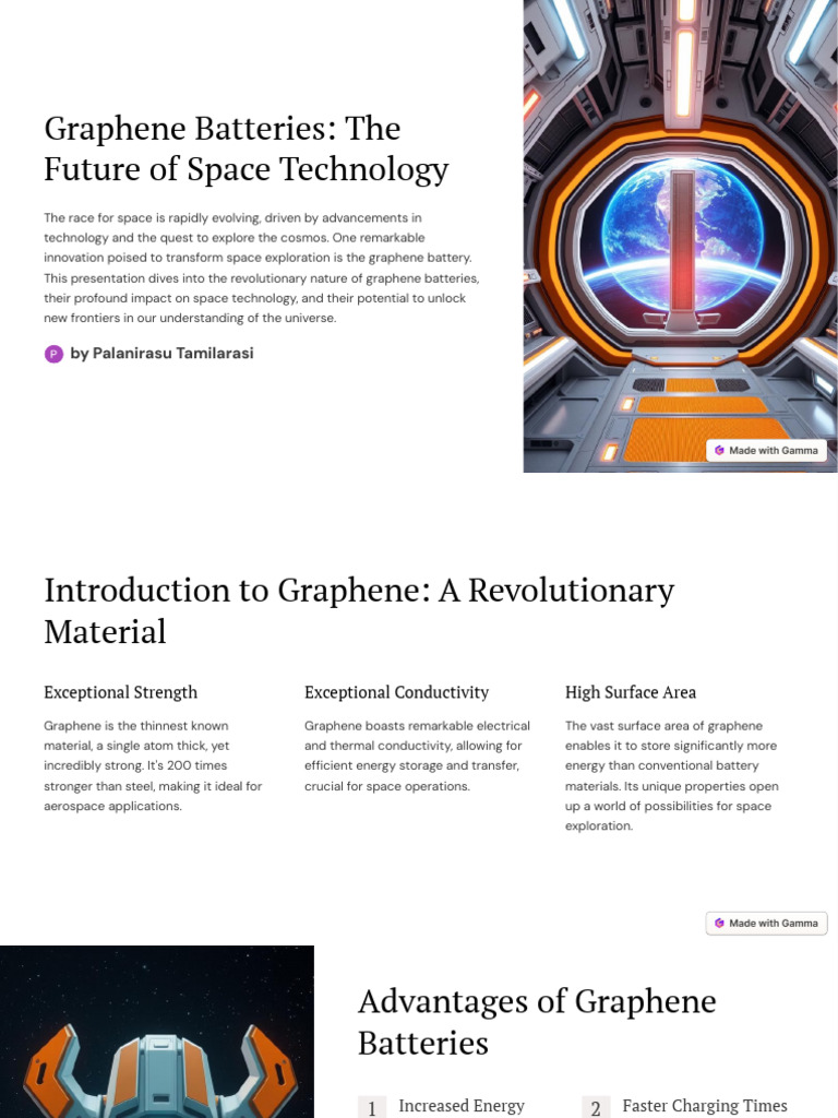 Graphene Batteries The Future of Space Technology | PDF | Graphene | Spacecraft