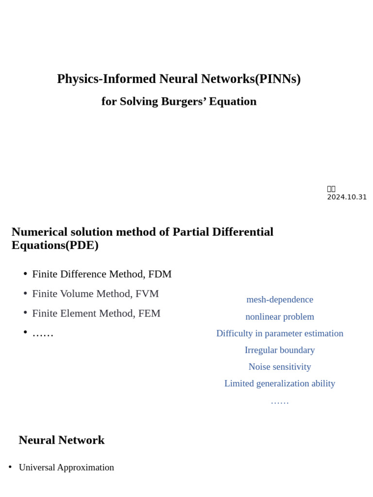 PINN For Burgers' Equations | PDF | Partial Differential Equation ...