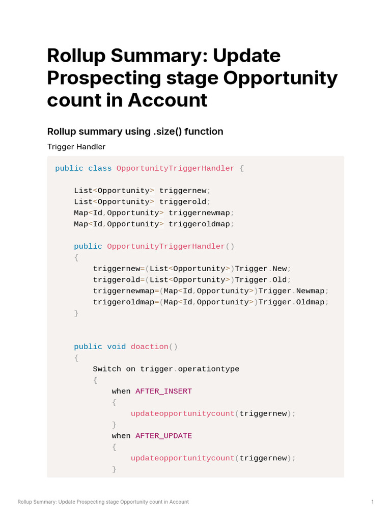 Rollup Summary Usingsizefunction | PDF