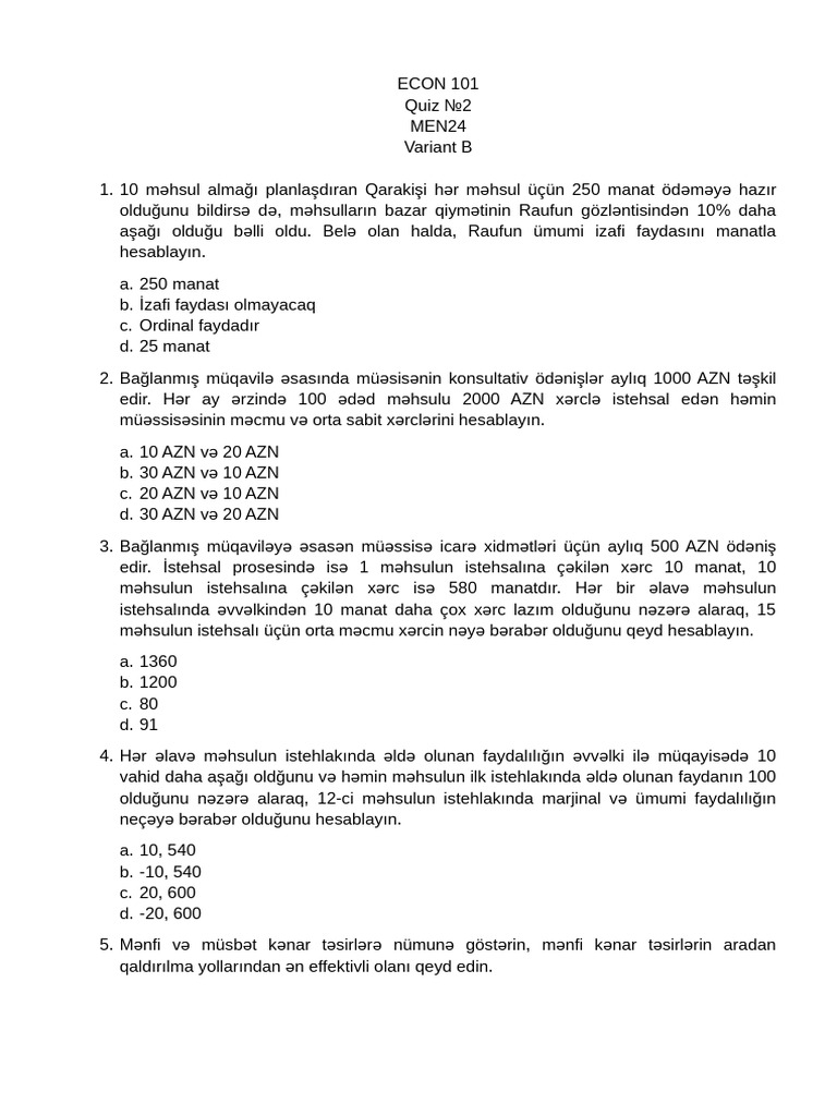 Quzi 2 - B | PDF